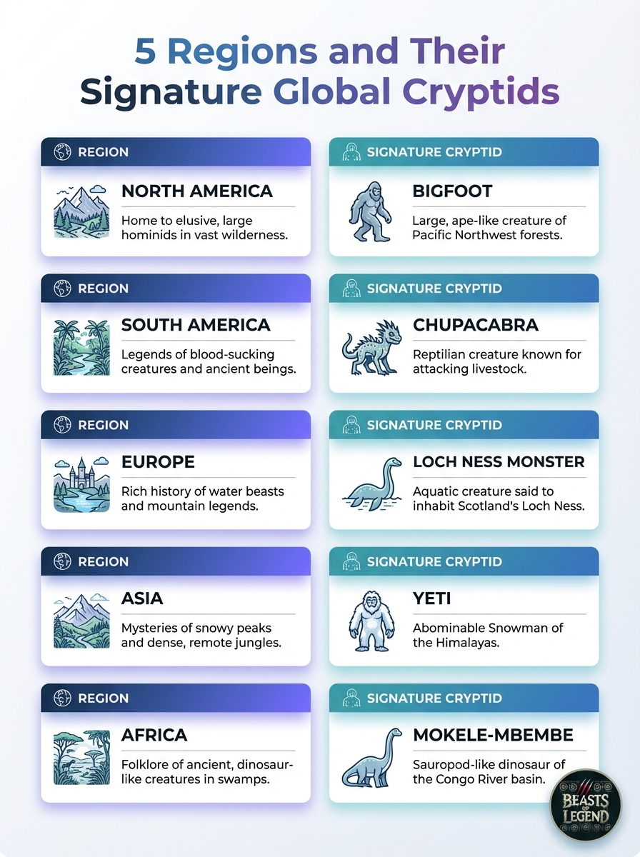 Explore Global Cryptids by Region: Legends, Culture & Travel